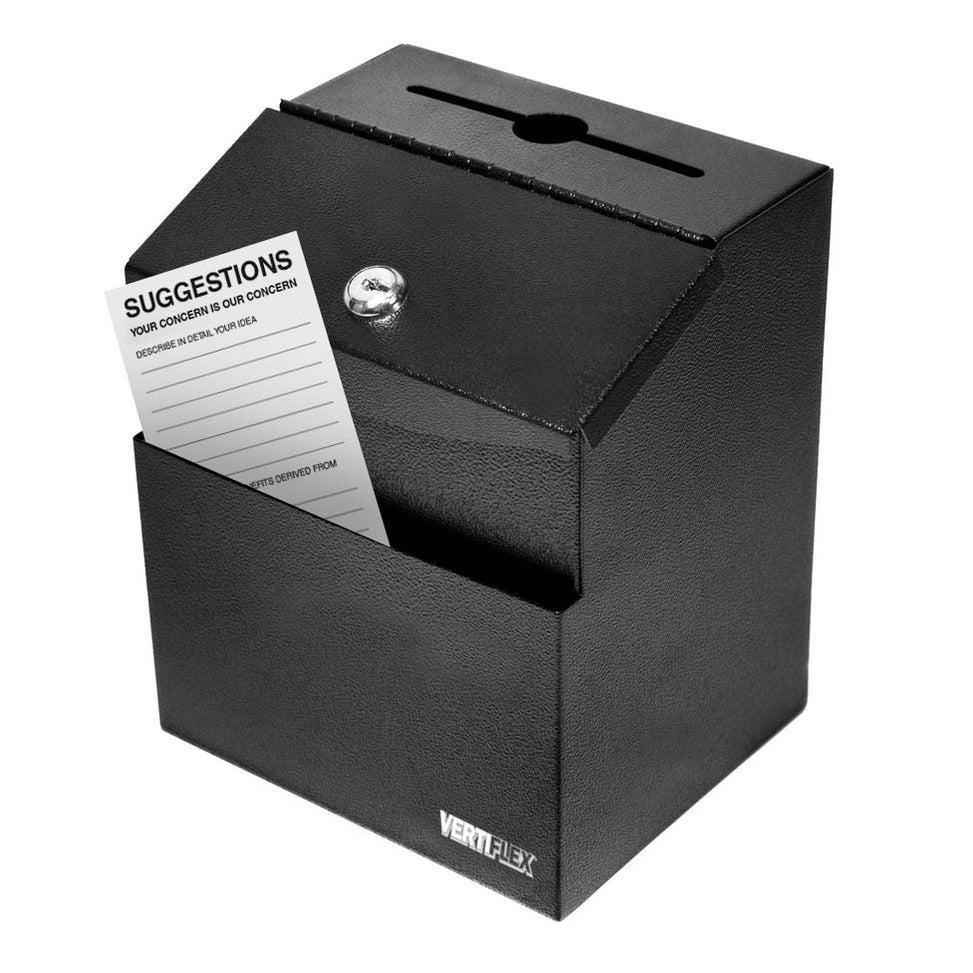 Vertiflex Steel Suggestion Box, Black — Shop Advantus